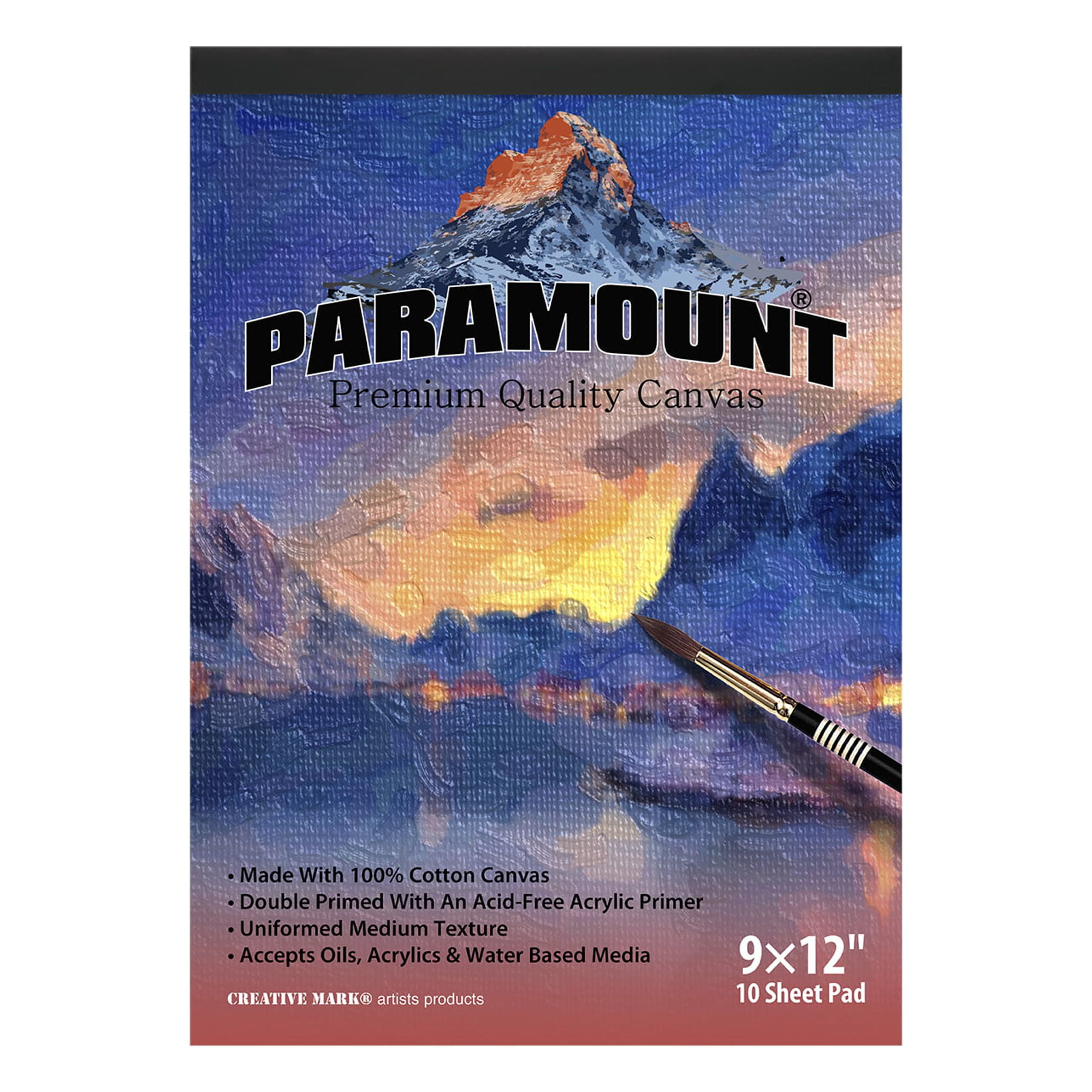 Paramount Universal Primed Premium Cotton Canvas 10 Sheet Pads ...