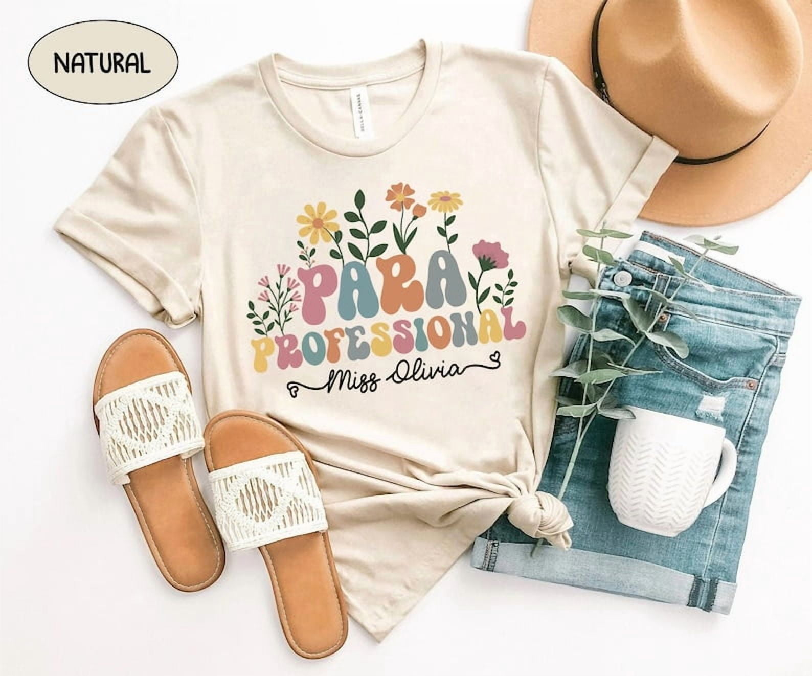 Paraprofessional Shirt, Personalized Paraprofessional, Floral ...