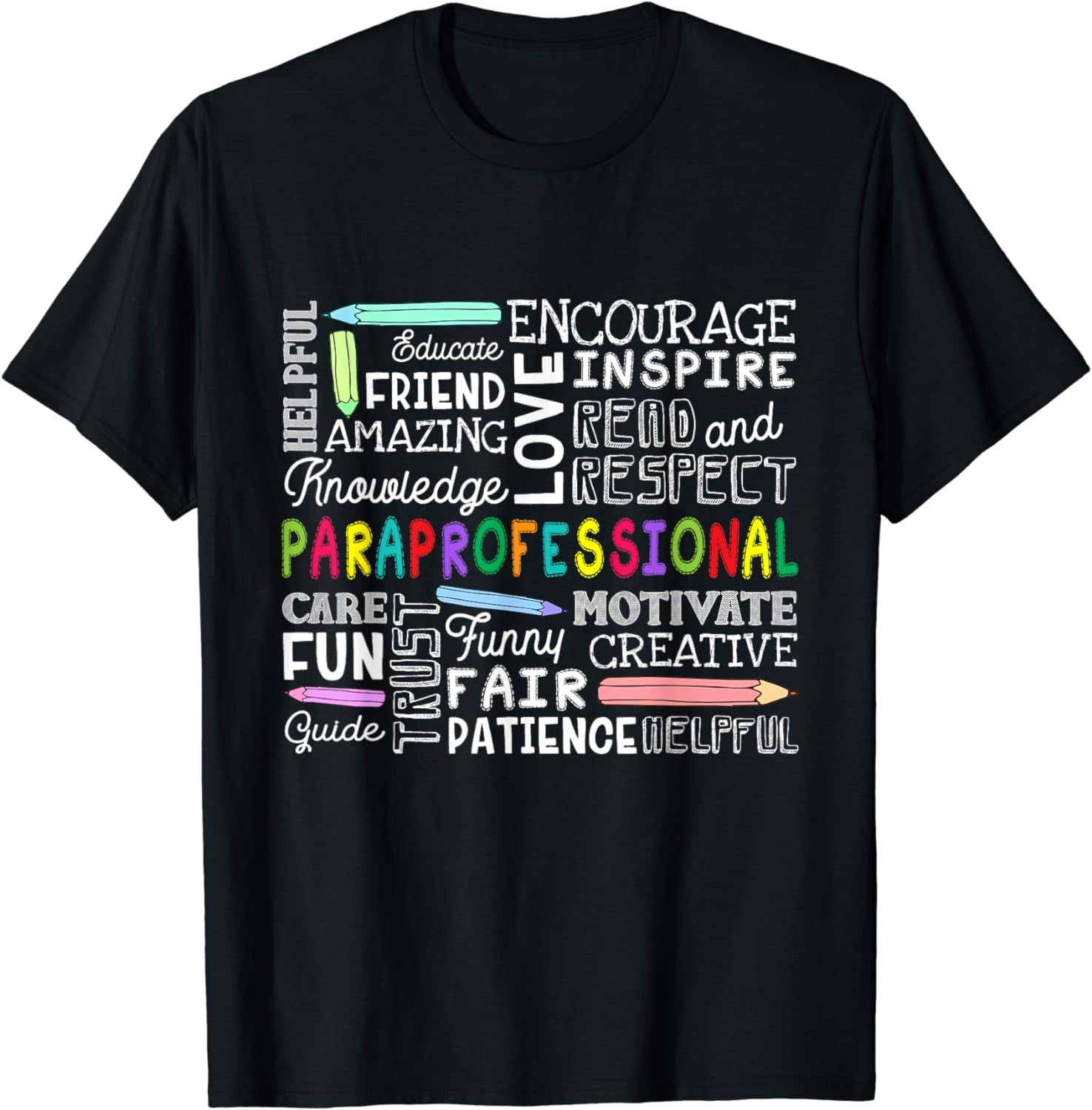 Paraprofessional Word Cloud Gift Paraprofessional T-Shirt - Walmart.com