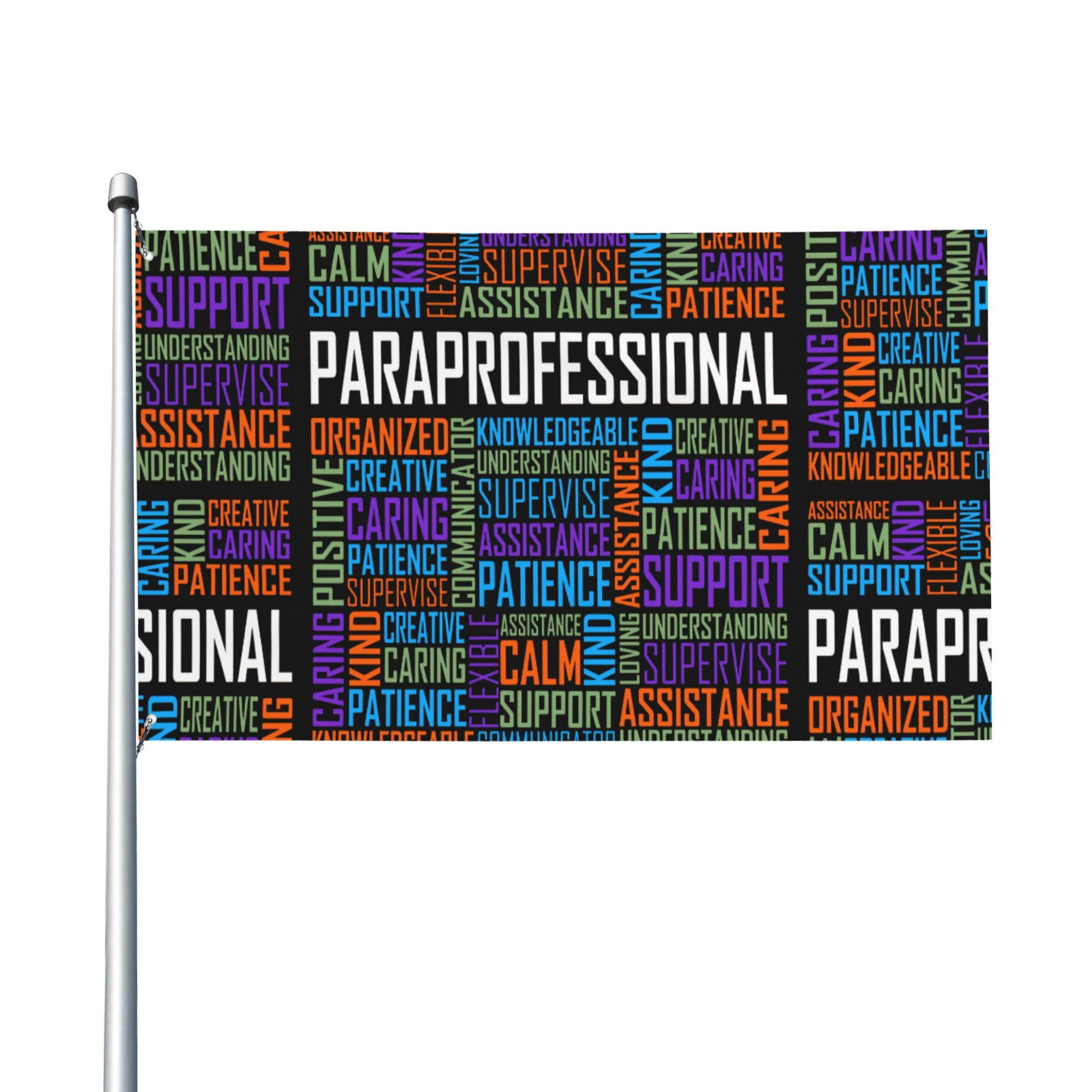Paraprofessional Words Flag Home Garden Flag Banner Breeze Banner Sign ...