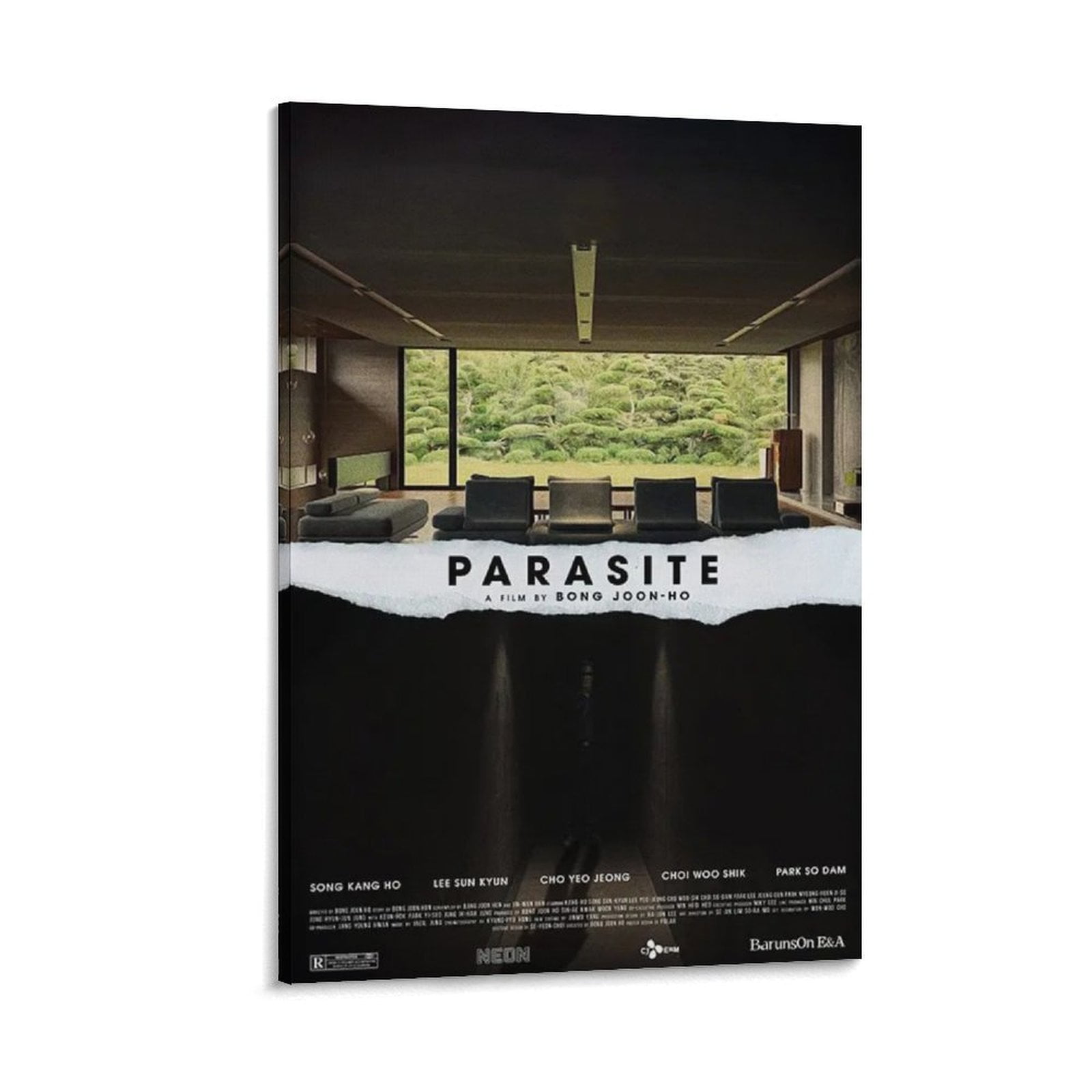 Parasite (2019 Film) Vintage Blockbuster Movie Poster (7) Canvas Art Poster and Wall Art Picture ...