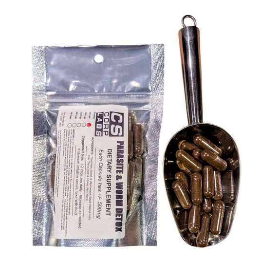 Parasite & Worm Veggie Capsules - Perfectly Blended Wormwood w/Cloves ...