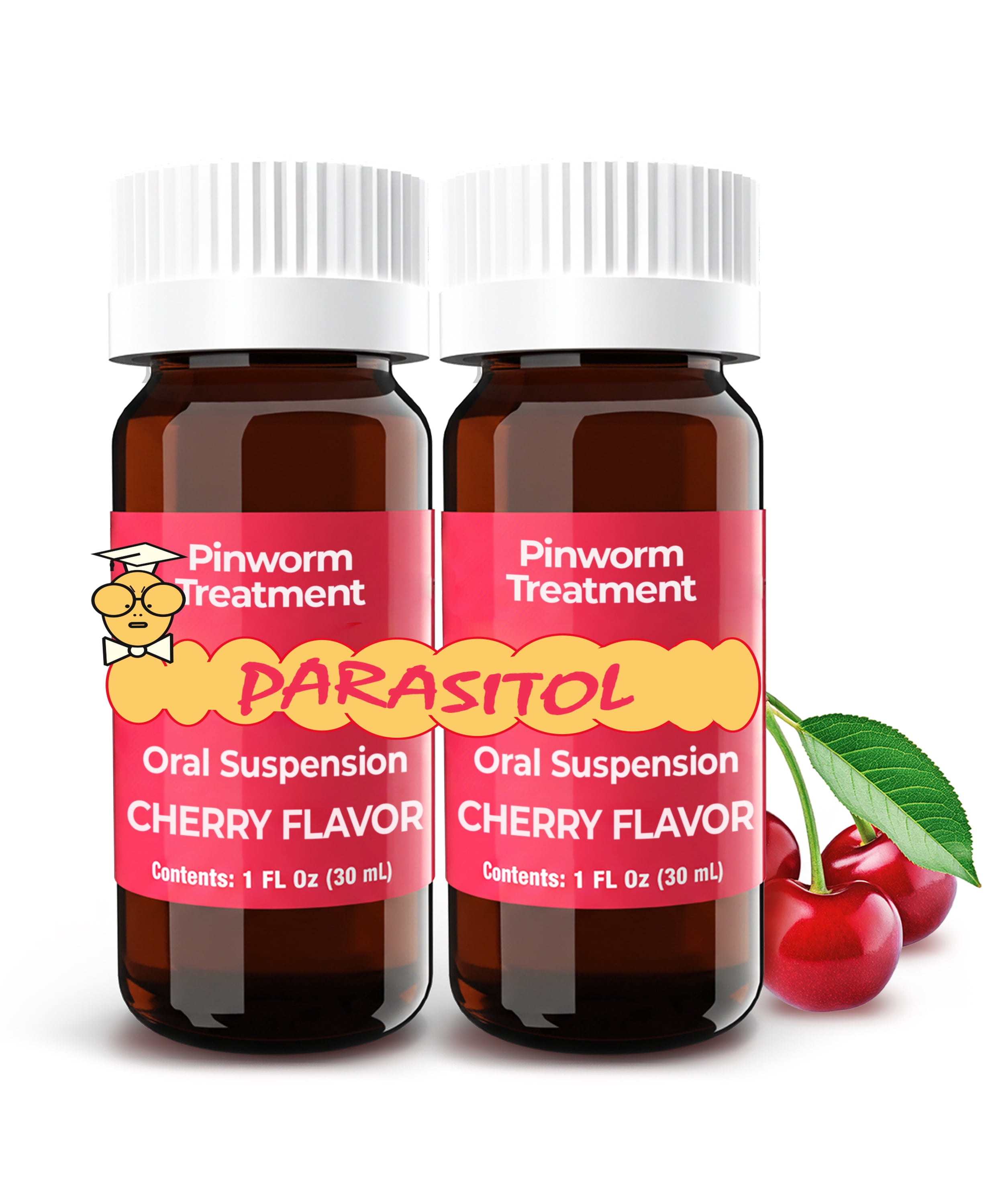 Parasitol, Oral Suspension, 2 fl oz, for Pinworms, Cherry Flavor ...