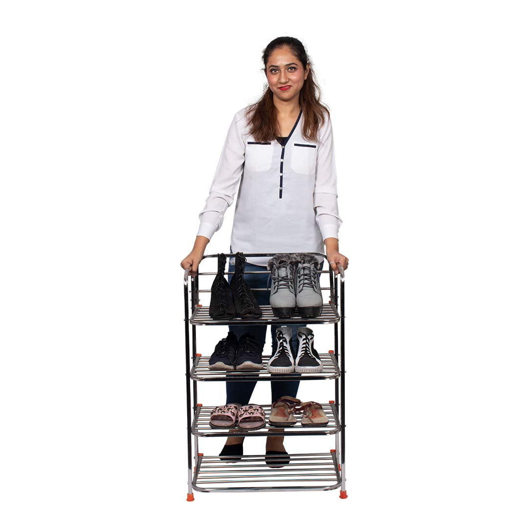 Parasnath Stainless Steel Shoes Stand 4 Layer Shoes Stand - Walmart.com