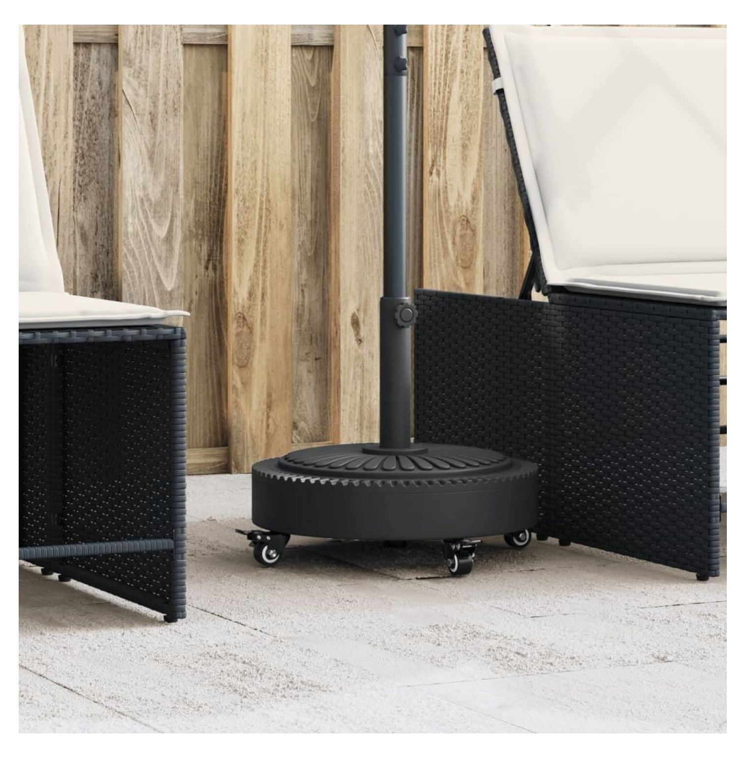 Parasol Base Black - Heavy Duty Outdoor Umbrella Stand - Polyethylene ...