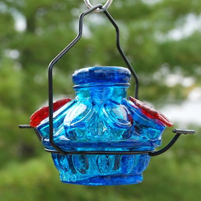 Bird Outdoor Glass Parasol Pot De Creme Hummingbird Feeder - Moon ...