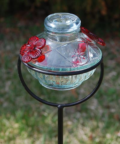 Parasol Pot de Creme Staked Hummingbird Feeder, Clear, 8 oz. - Walmart.com