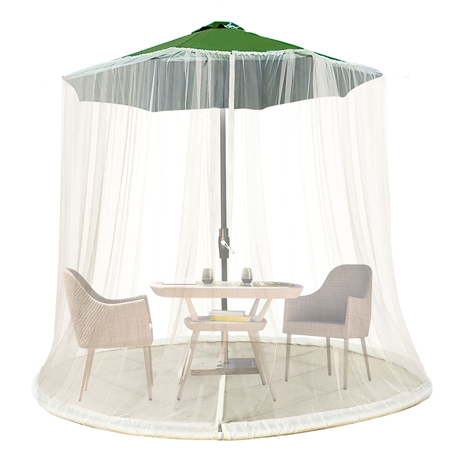 Parasols Net Adjustable Mosquito Net Cover Screen for Garden Umbrella ...