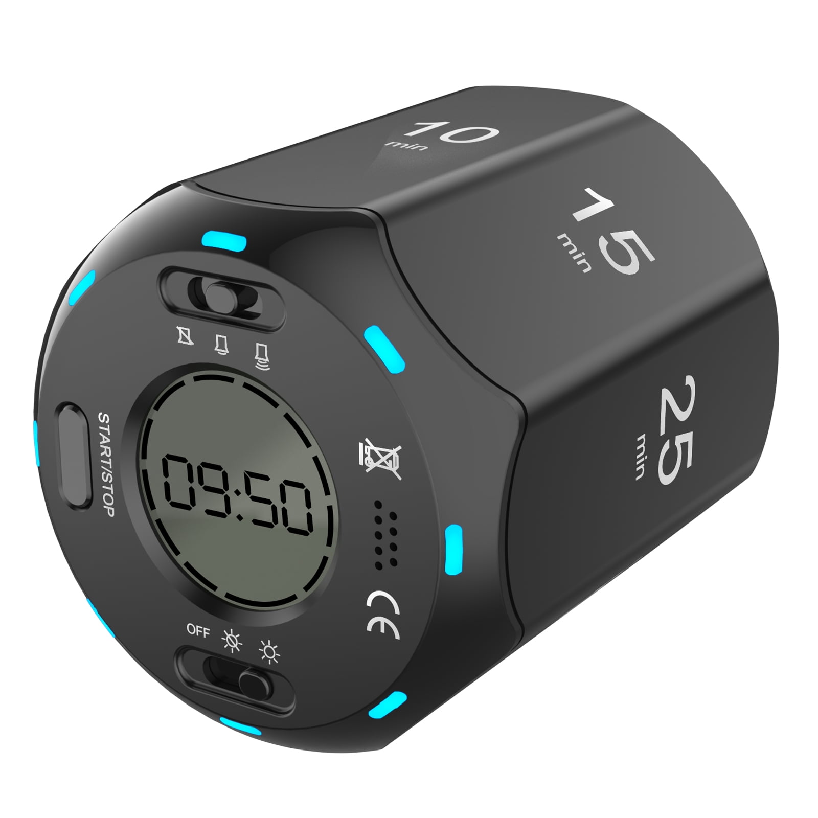 Parasom Octahedron Pomodoro Timer Digital Cube Timer Hexagon Visual Magnetic Flip Focus Timer