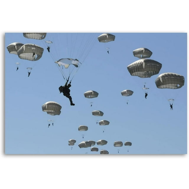 Paratrooper Us Armys Airborne Poster Decorative Painting Canvas Wall ...