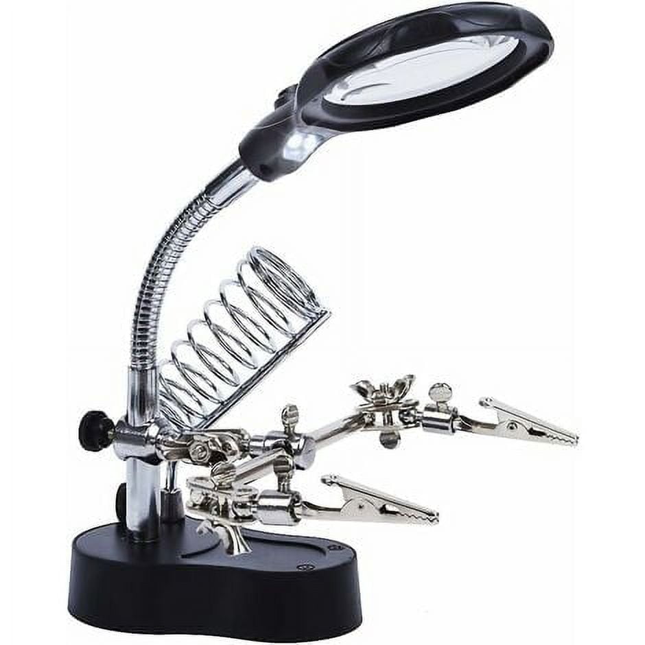 Paraugas 3.5 x 12 x Table Magnifier Stand 2 LEDs Stand Magnifying Glass ...