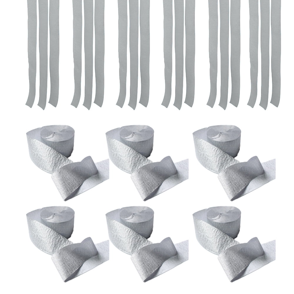 Paraugas 6Pcs Streamers Paper (4.5CM x 25M/Roll) Crepe Paper Streamers ...