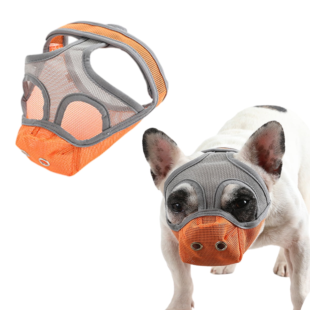 Paraugas Short Snout Dog Muzzle, Breathable Mesh Anti Biting Chewing ...