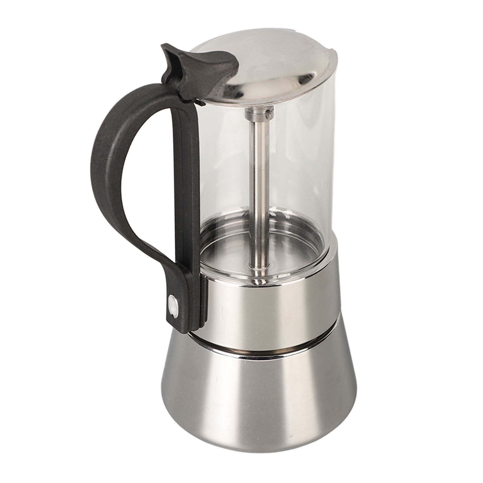 Paraugas Stainless Steel Moka Pot with Crystal Glass Top - 6 Cups ...
