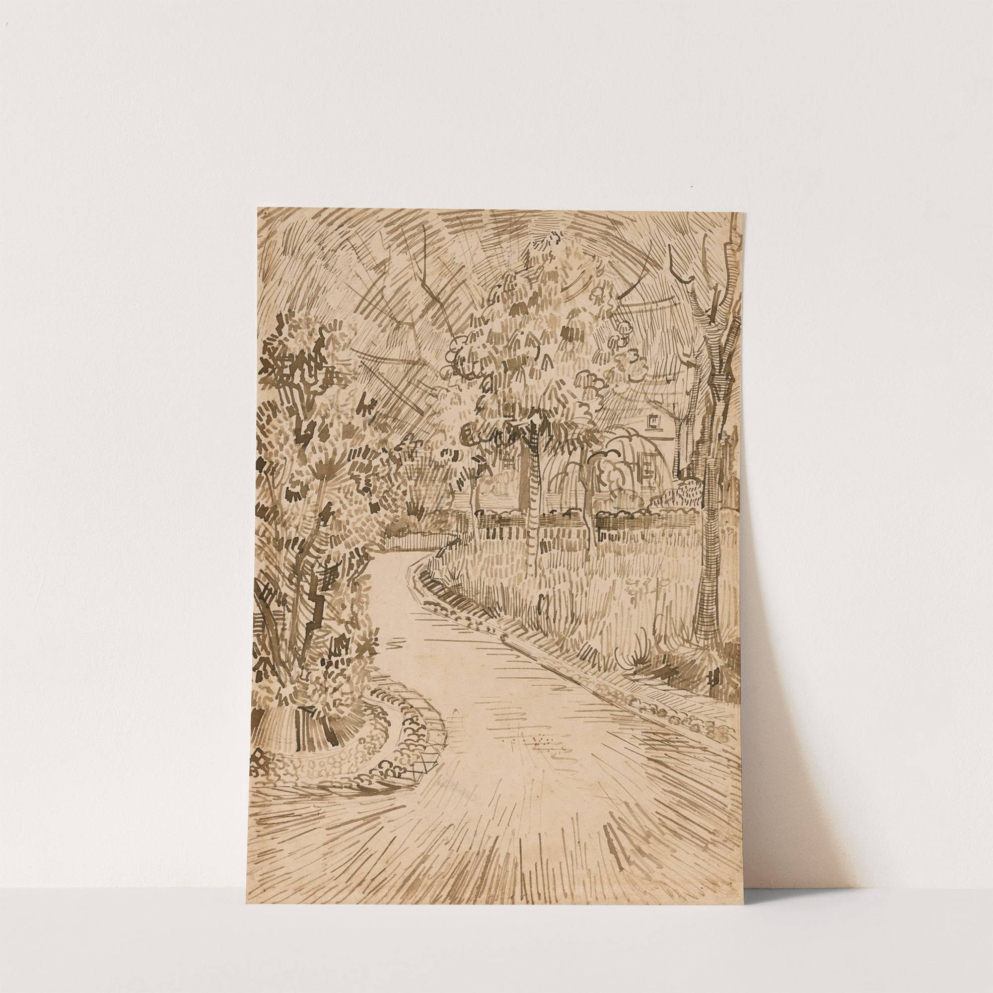 Parc à Arles avec un coin de la Maison Jaune (1888) - Vincent Van Gogh ...