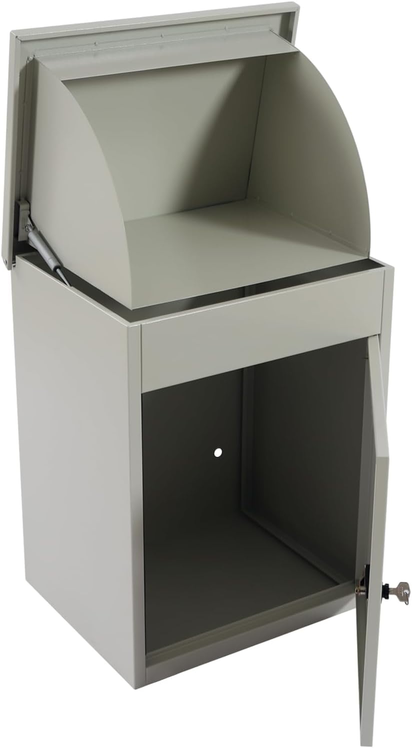 Parcel Drop Box, 16.13x13x22in Wall Mounted Mailbox Package Delivery ...