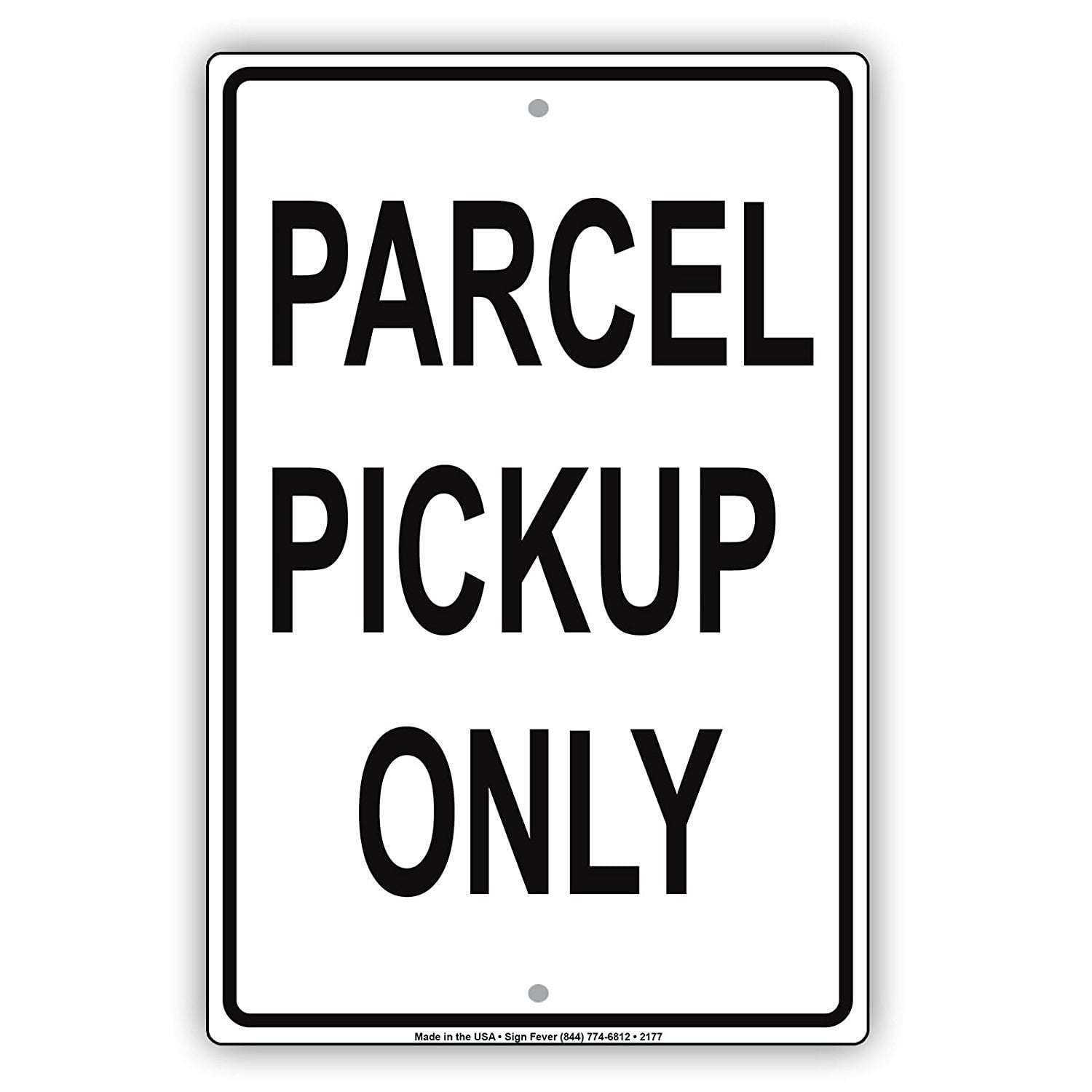 Parcel Pickup Only Delivery Shipping Notification Alert Caution Warning ...