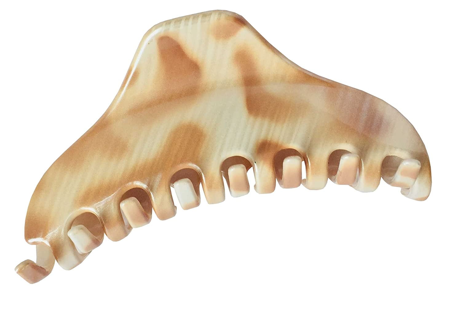 Parcelona France Medium Ivory Beige Narrow Thin Jaw Hair Claw Clip ...