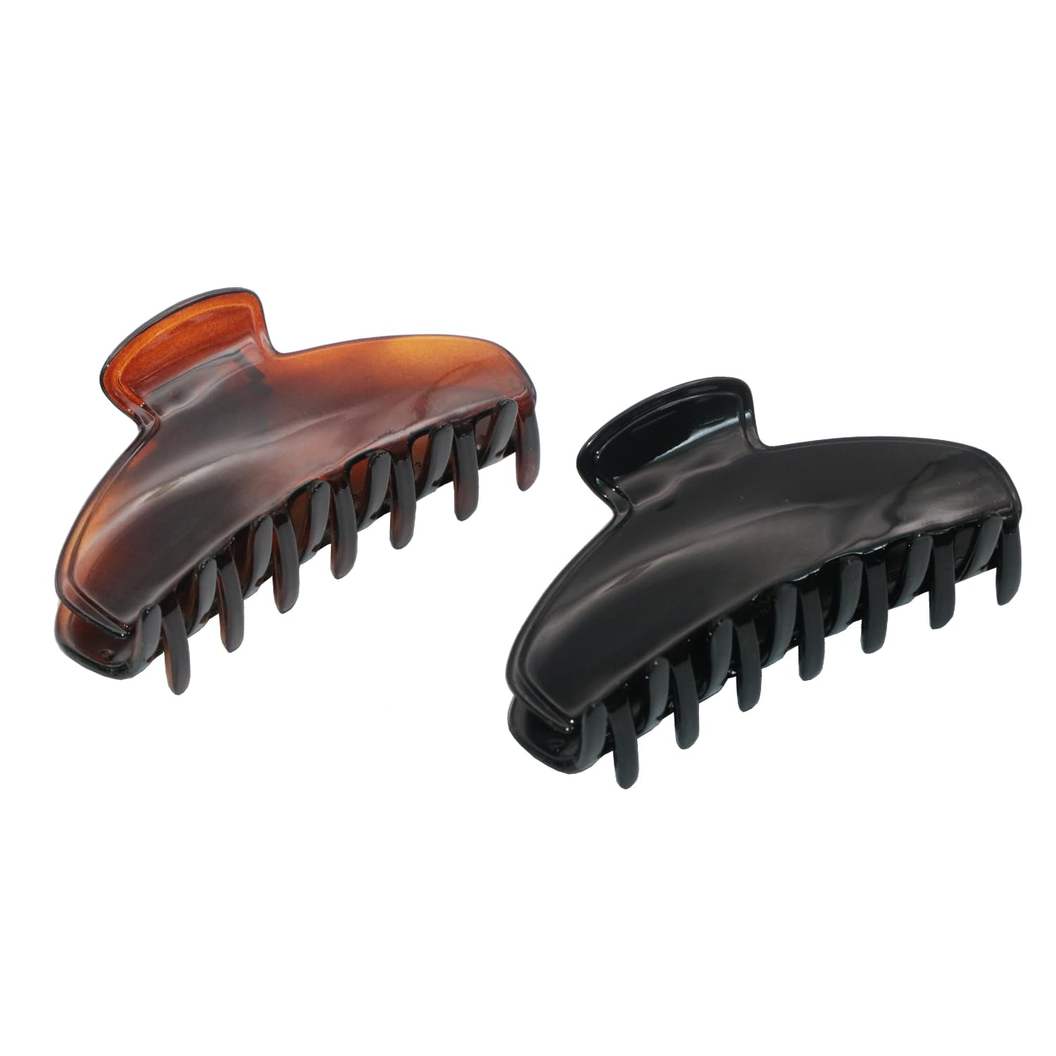 Parcelona French Basic Medium 3 1/2" Celluloid Jaw Hair Claws for Women ...