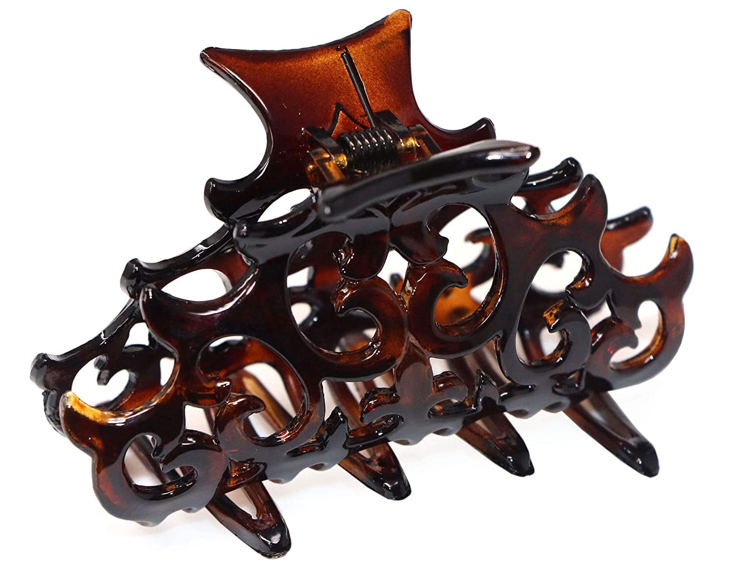 Parcelona French Beau Medium Black Jaw Hair Claw Clip Clutcher Clamp ...