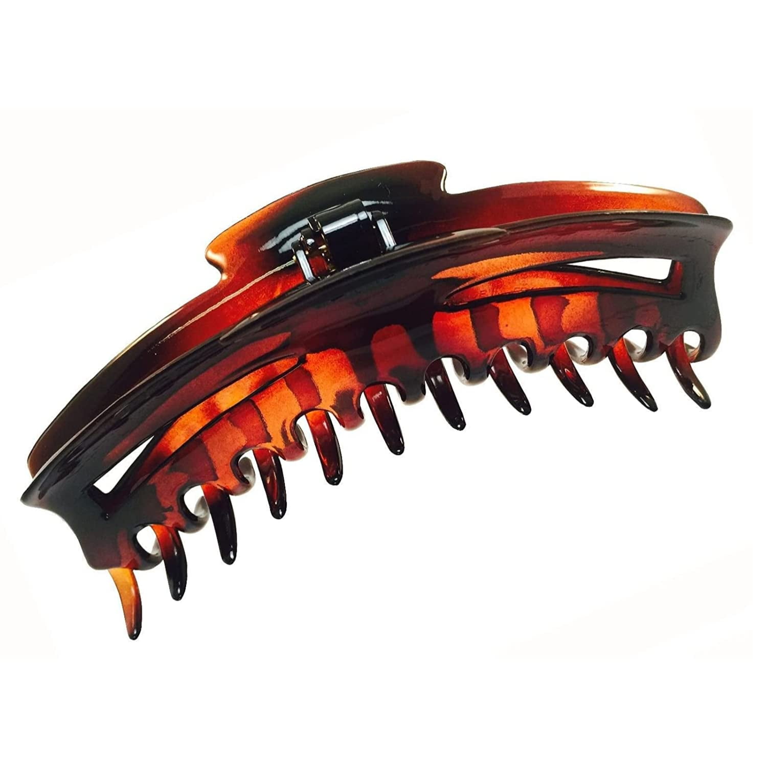 Parcelona French Bend Narrow Extra Large Jumbo Black Jaw Hair Claw Clip ...