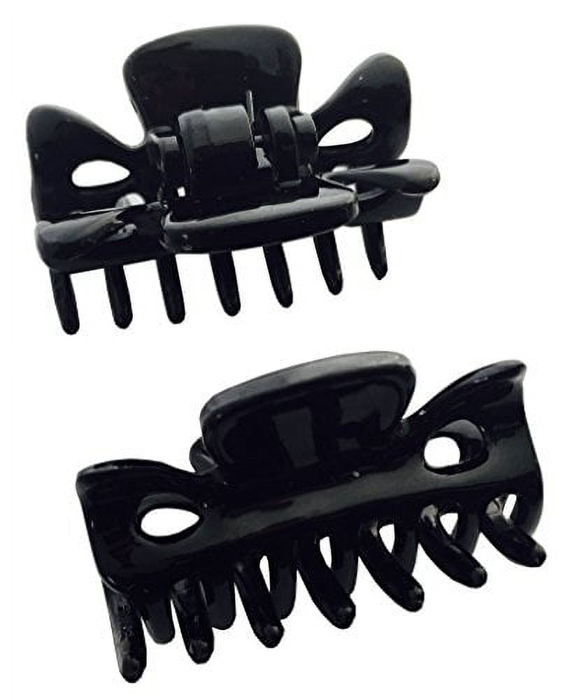Parcelona French Classic Black Very Small Approx 1 1/2 Inch Hair Claws ...