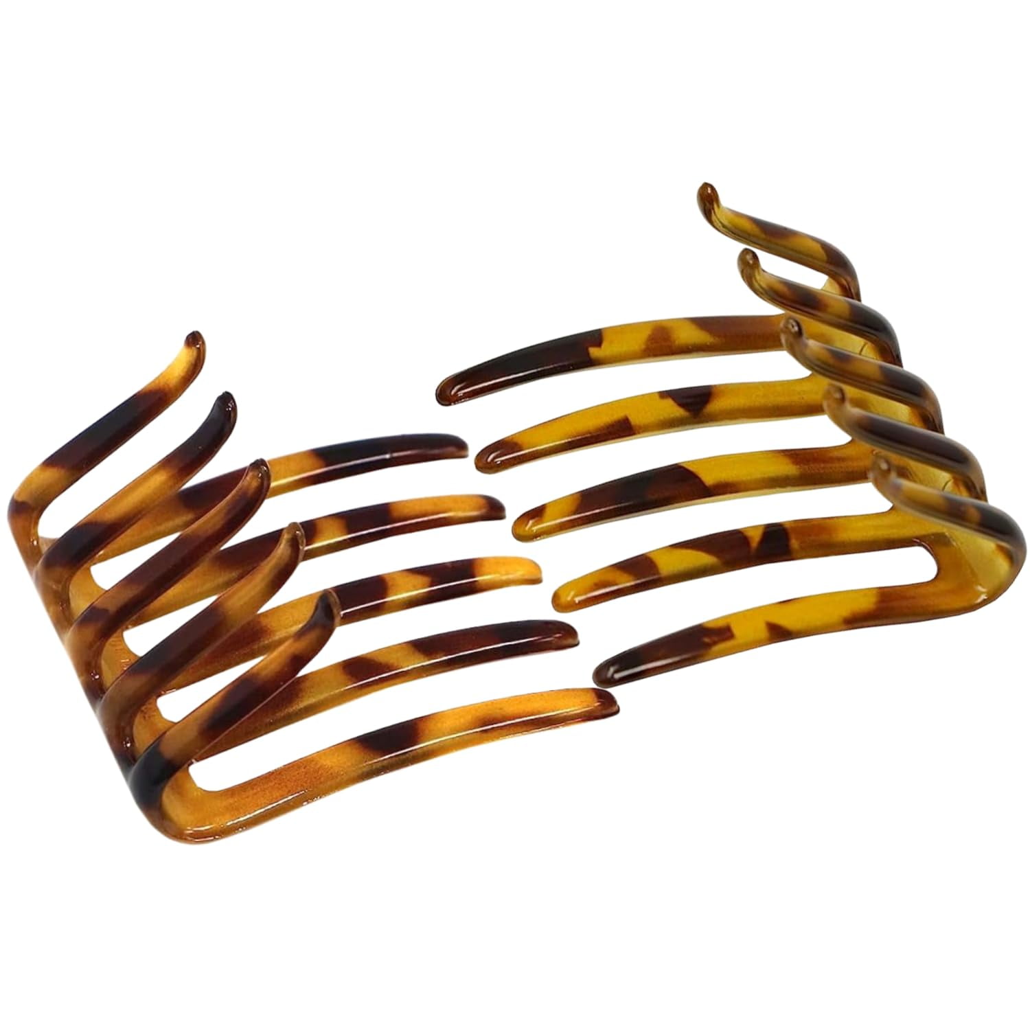 Parcelona French Crab Interlocking Medium Celluloid Hair Side Comb for ...