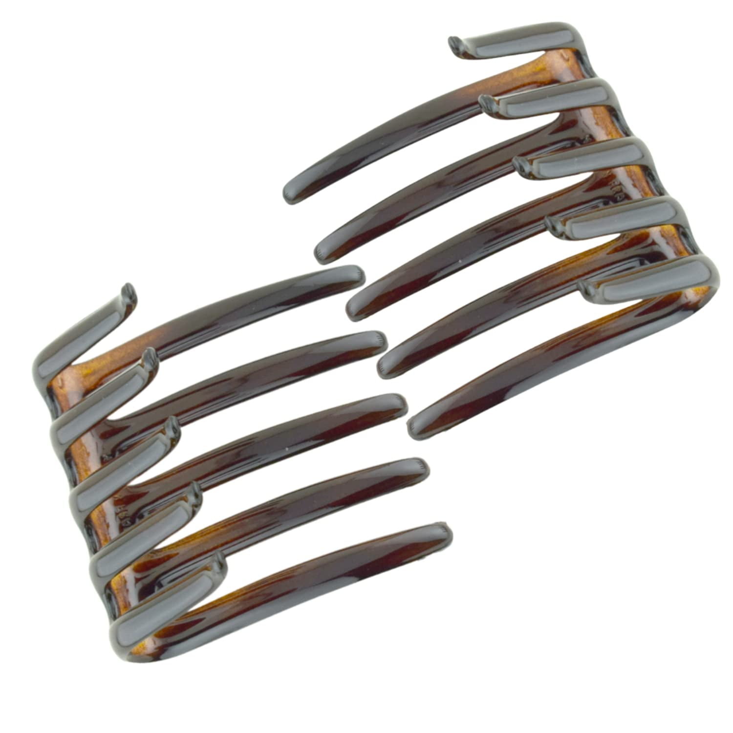Parcelona French Crab Interlocking Medium Celluloid Hair Side Comb for ...