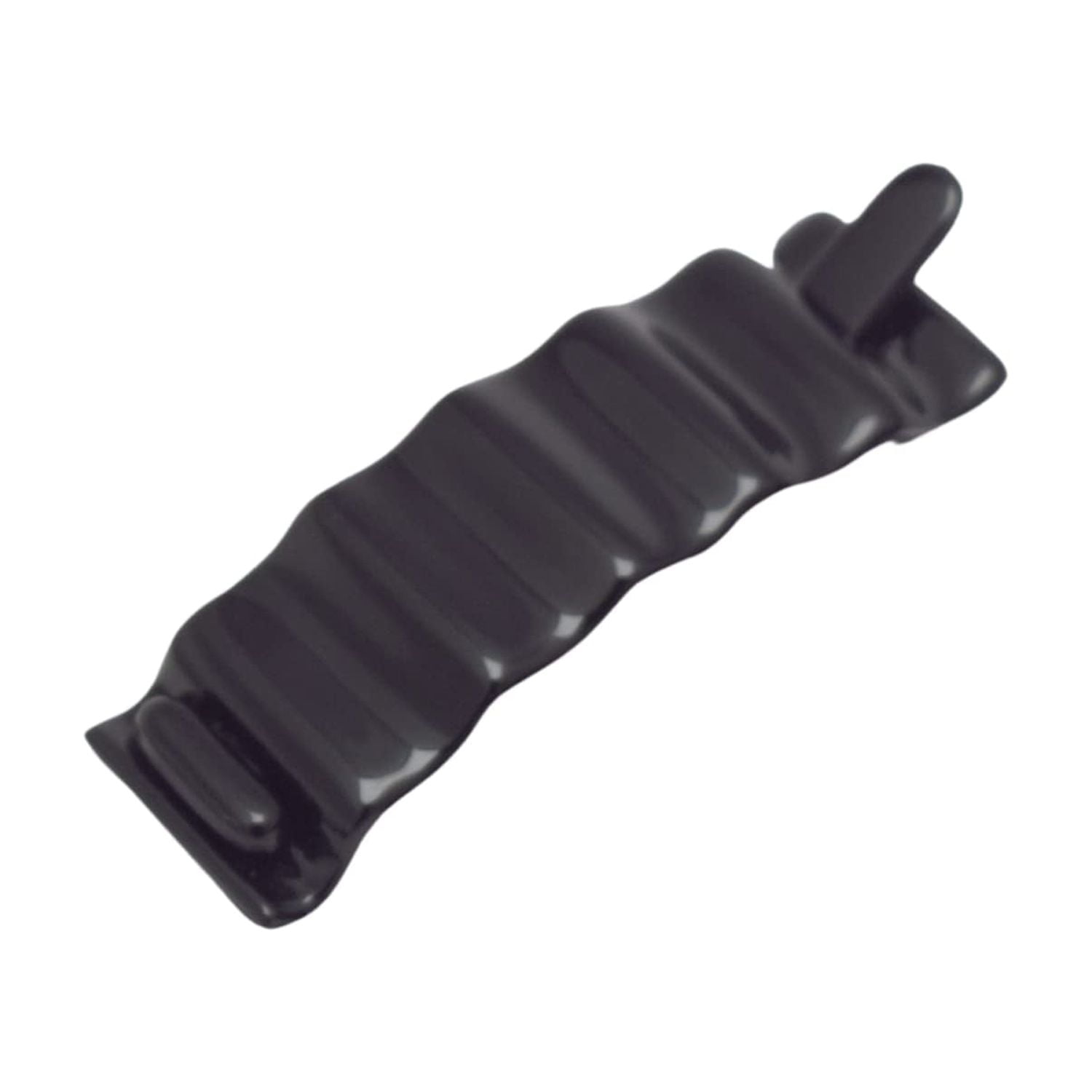 Parcelona French Crinkled Shell Small Metal Free Celluloid Hair Clip Ba ...