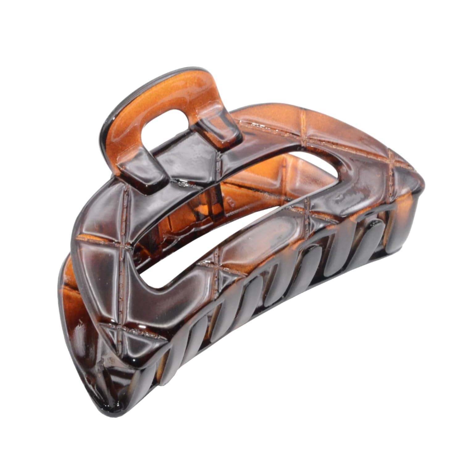 Parcelona French Elite Medium Celluloid Covered Spring Jaw Hair Claw ...