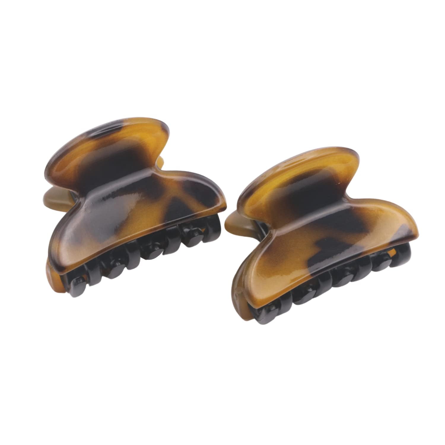 Parcelona French Glossy Oval Very Small 1.25" Celluloid Hair Claws Set ...