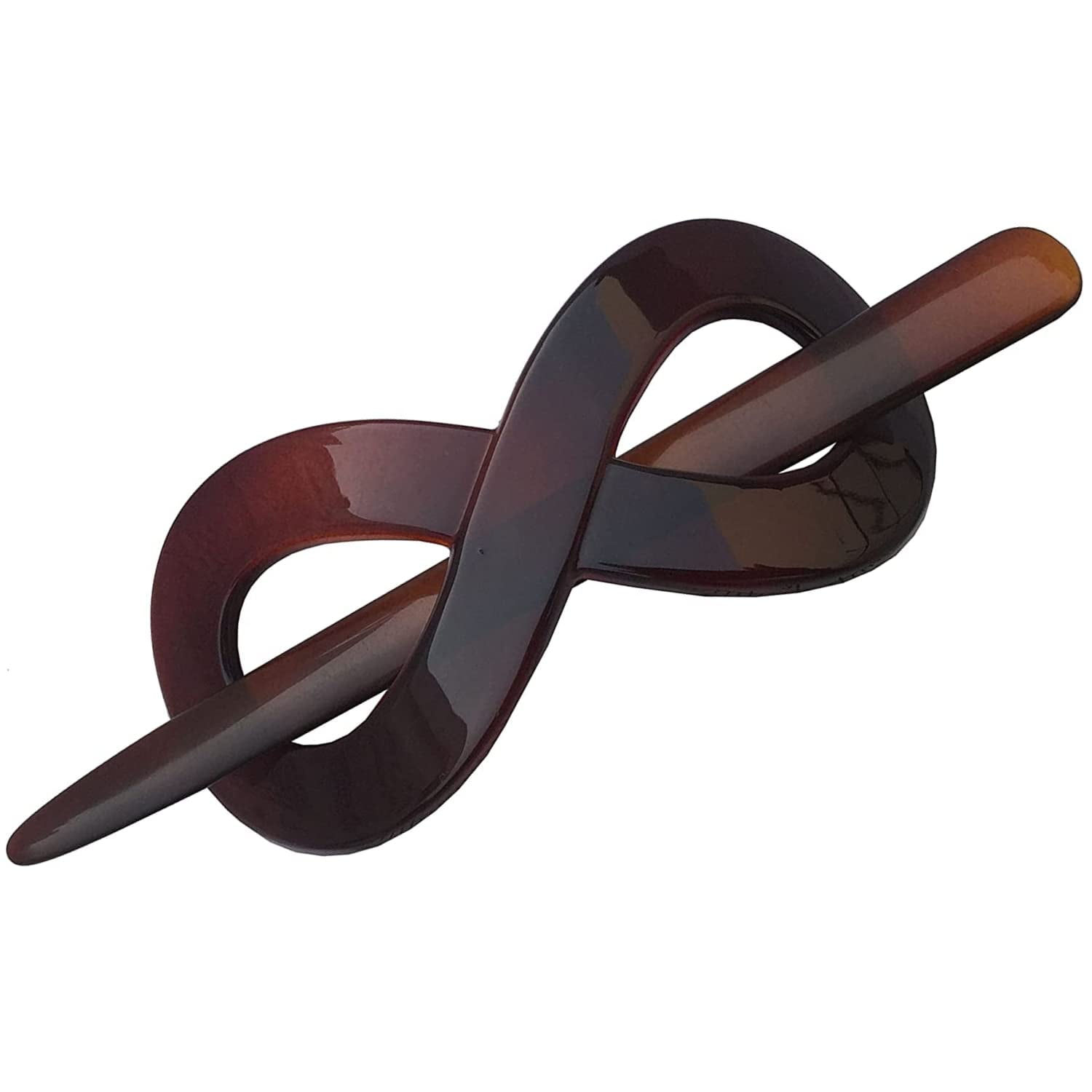 Parcelona French Infinity Celluloid Hair Slider Bun Cover for Women ...