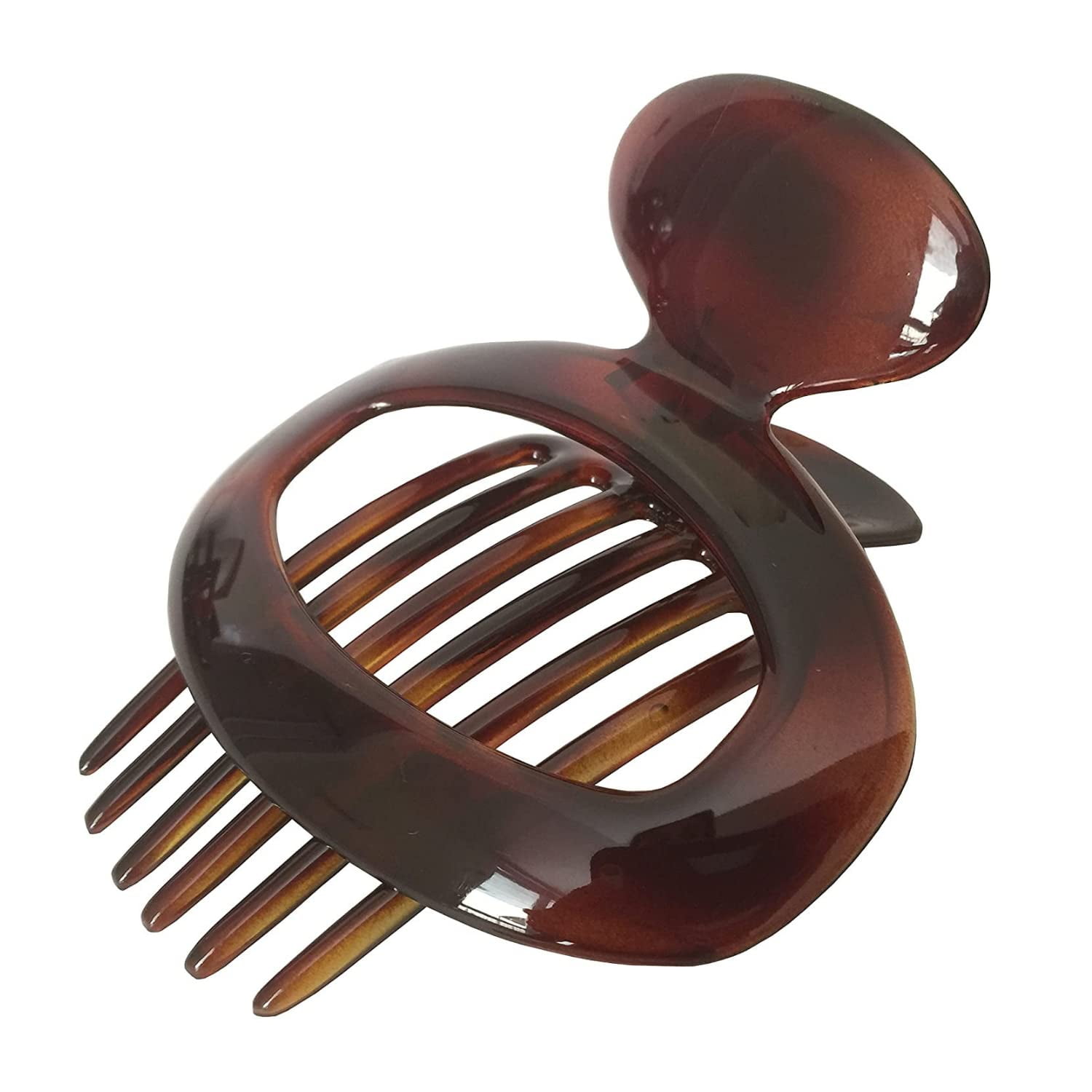 Parcelona French Large Oval Shell Hair Side Slider Secure Grip Hinge ...