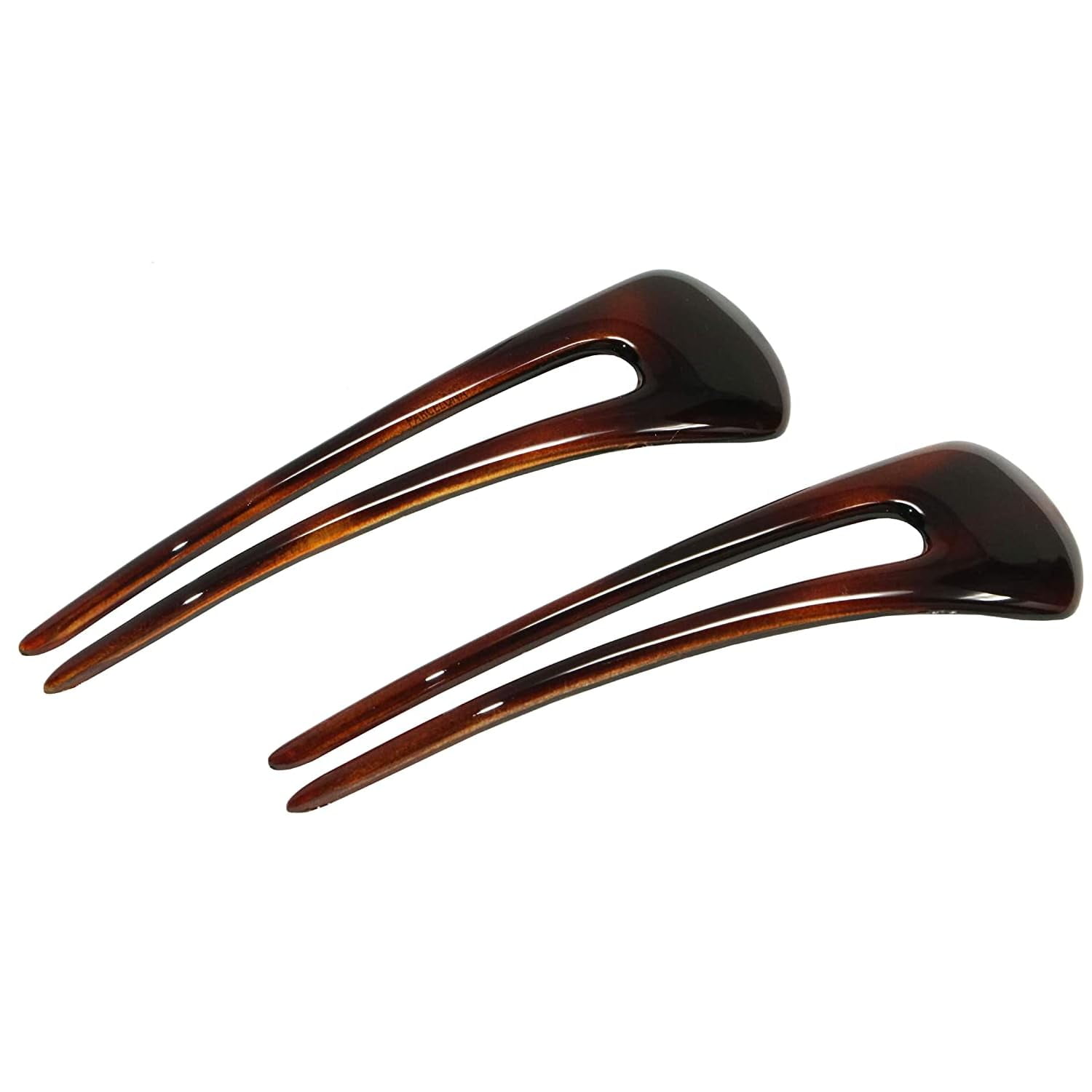 Parcelona French Long Duo Large Celluloid Chignon Hair Bun Pins for ...