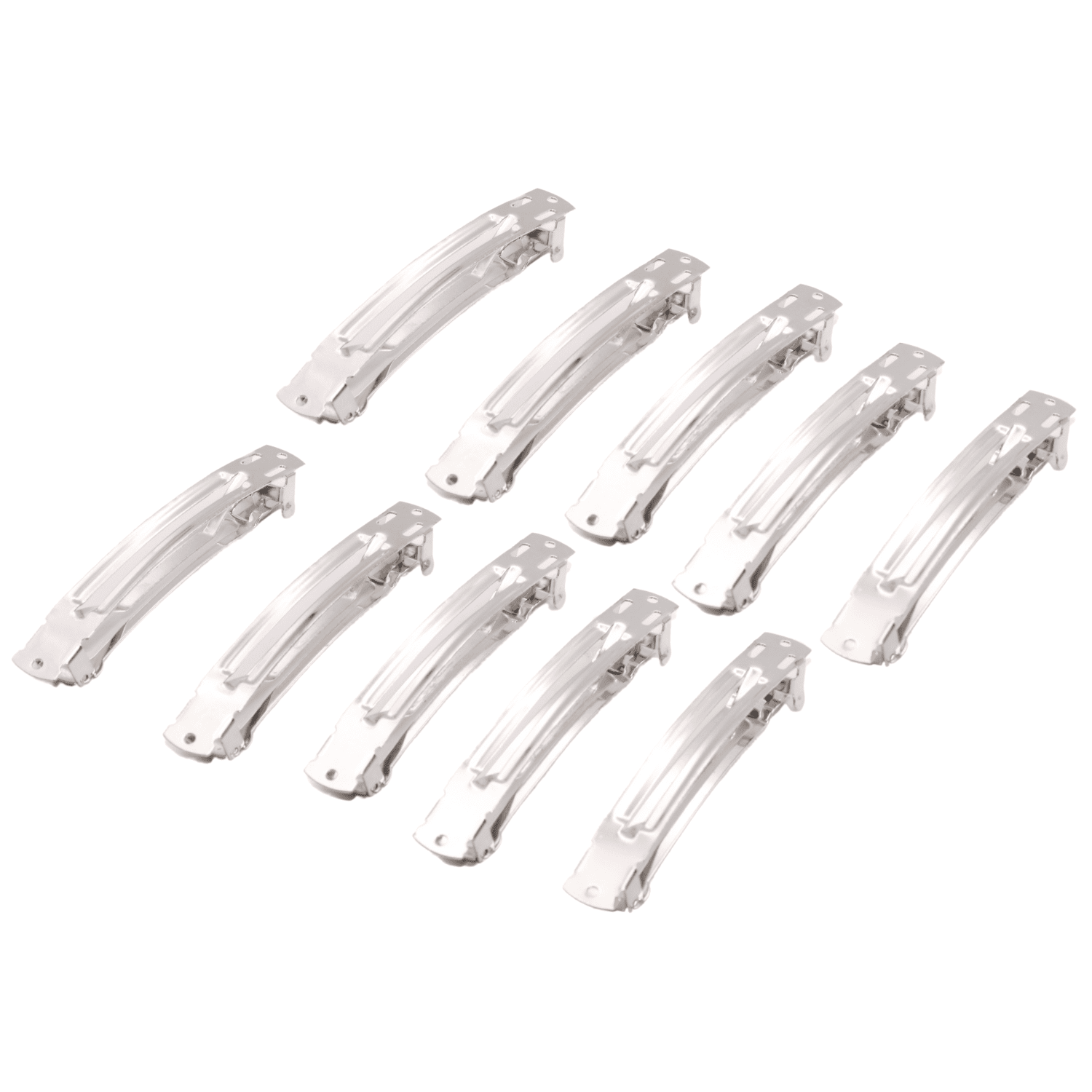 Parcelona French Metal Barrettes 2 3/4" No Slip Grip Women Hair Clips ...