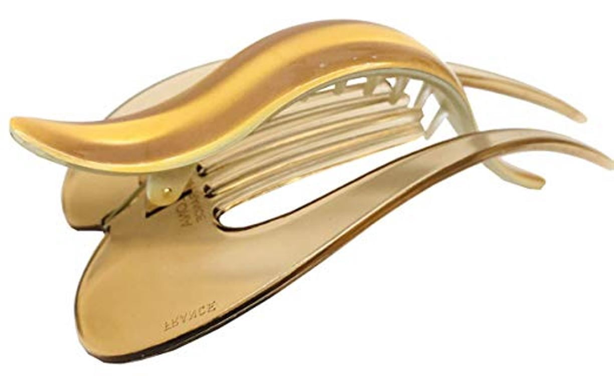 Parcelona French Pelican Beige Celluloid 5 Inch Salon Hinge Hair Claw ...