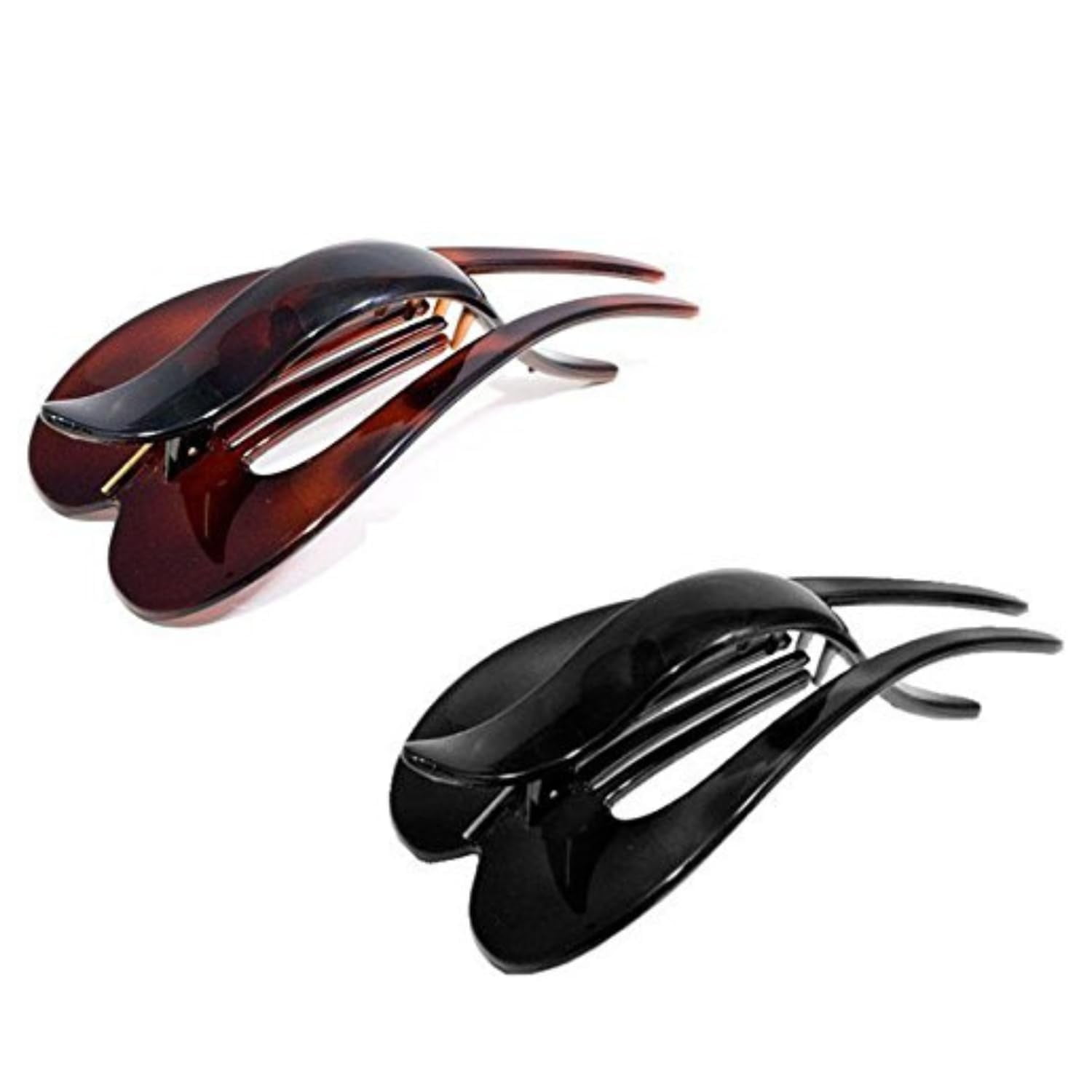 Parcelona French Pelican Large 5" Celluloid Side Slide Hair Claw Clips ...