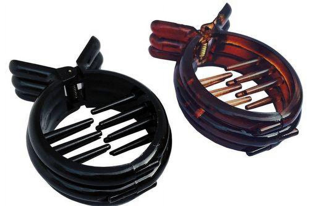 Parcelona French Pirahna Round Inner Teeth Shell Strong Grip Fish Hair ...