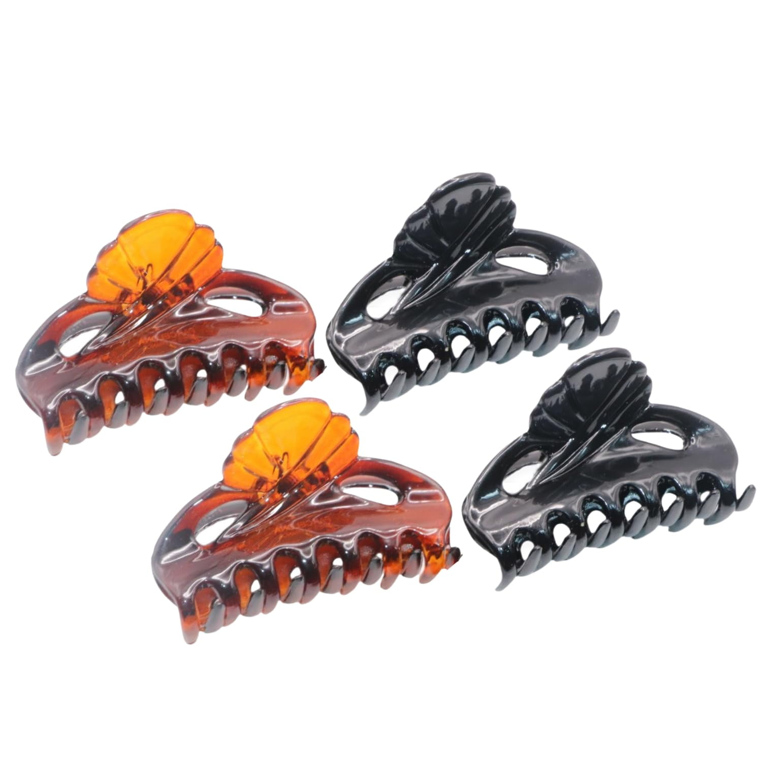 Parcelona French Poppy Brown and Black Small Celluloid Set of 4 claws ...