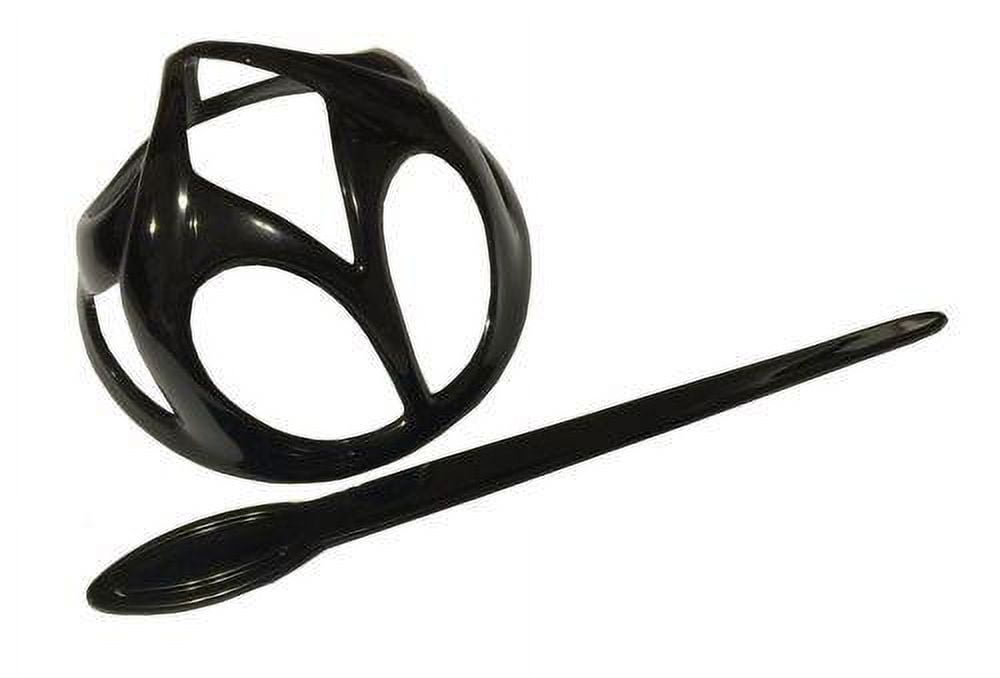 Parcelona French Rhombus Cutout Black Cellulose Chignon Bun Cover Cap ...