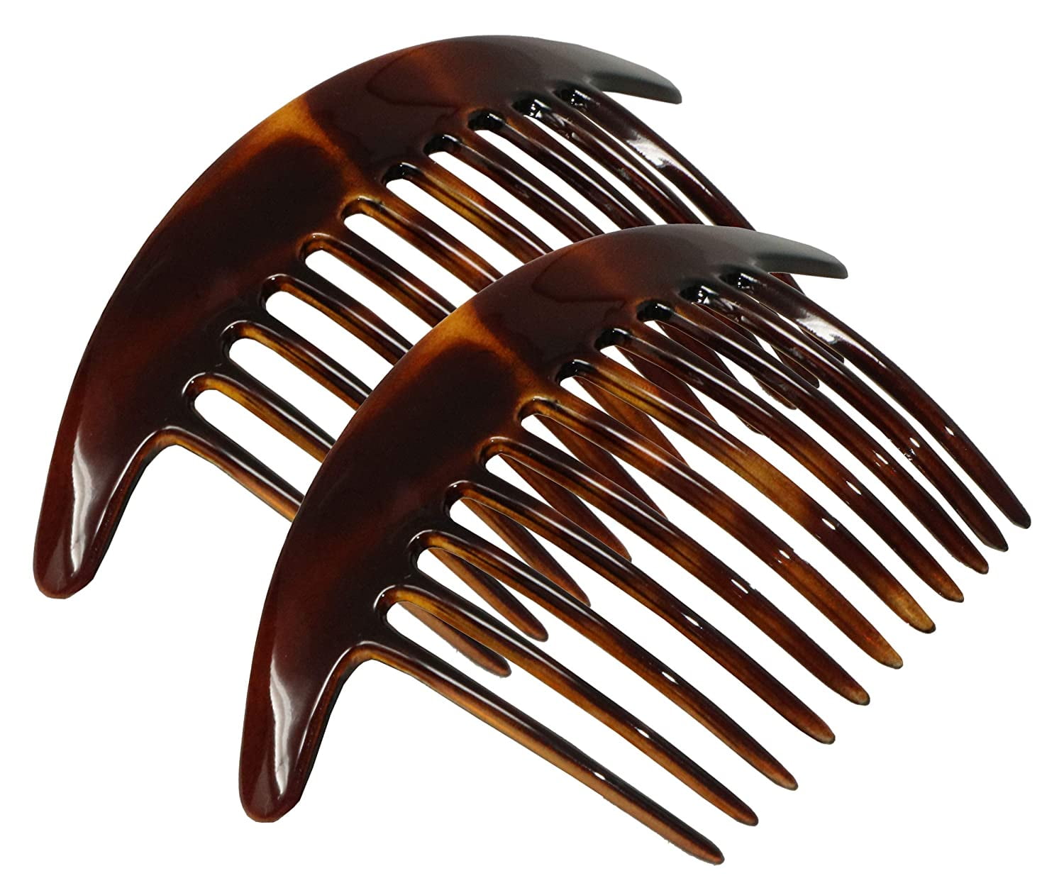 Parcelona French Tapered Edge 11 Teeth Side Hair Combs for Women ...