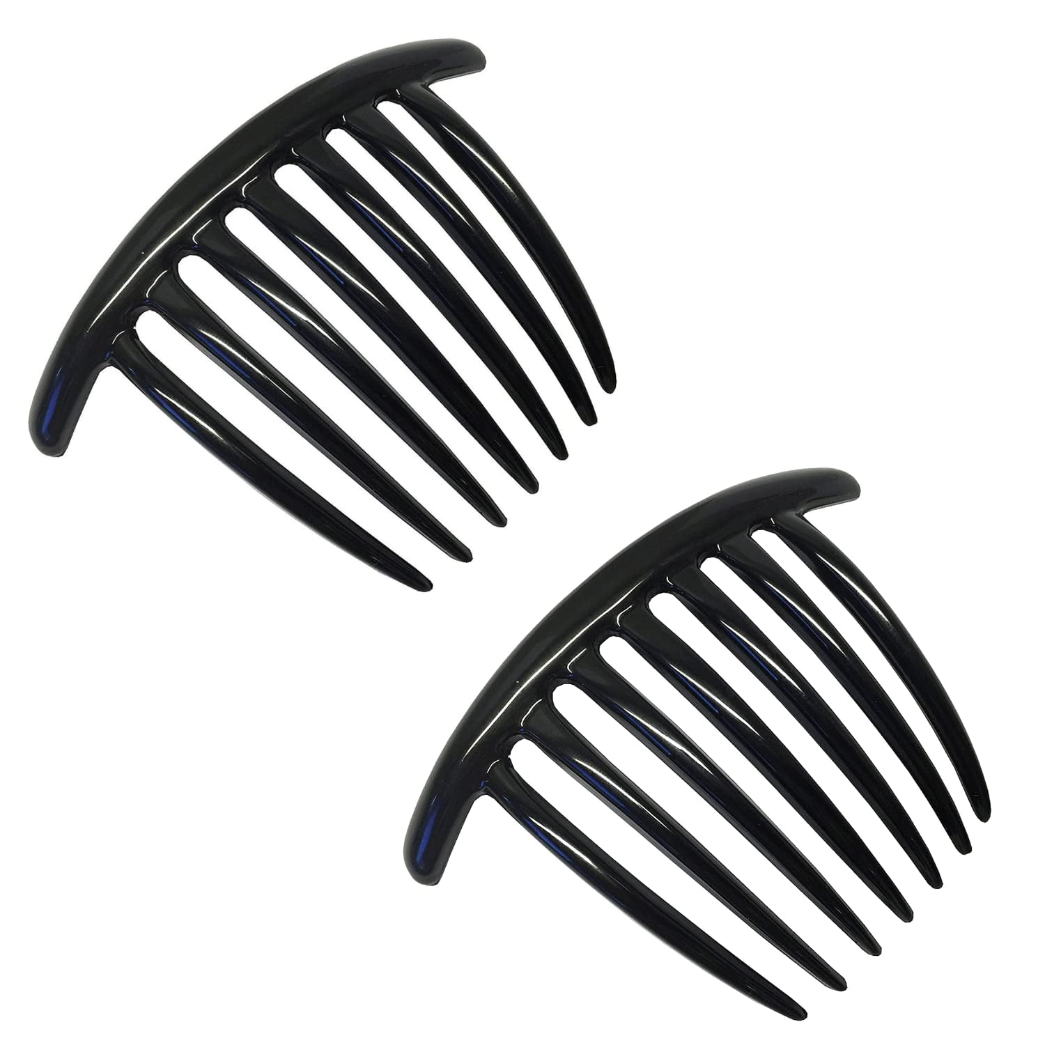 Parcelona French Twist 7 Teeth Large Celluloid Side Hair Combs for ...