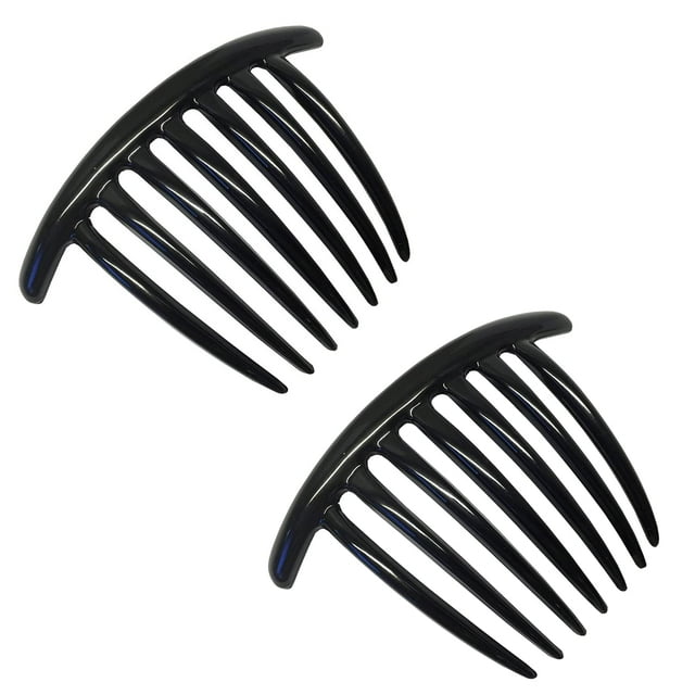 Parcelona French Twist 7 Teeth Large Celluloid Side Hair Combs for ...