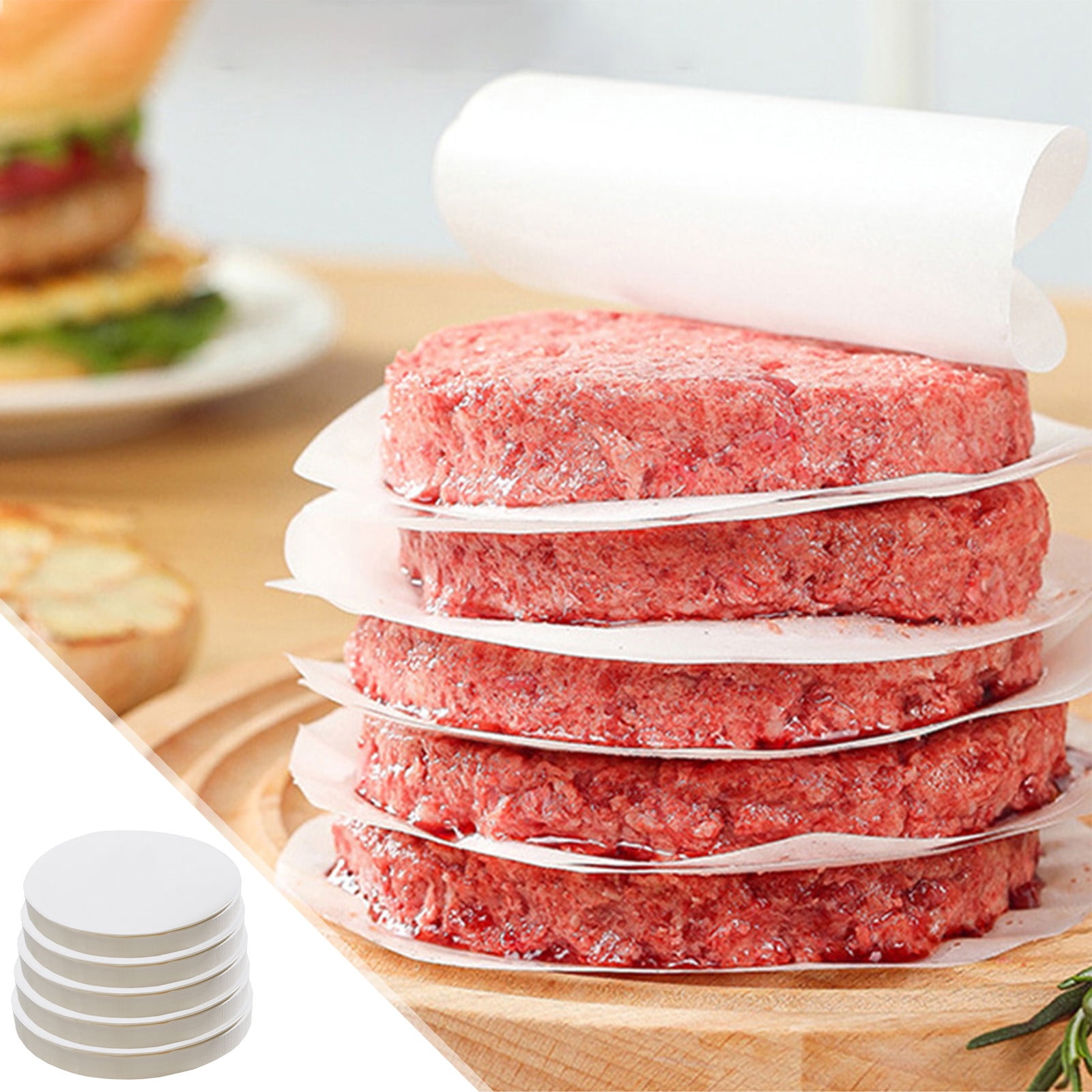 Parchment Paper under $5! kkbbma Hamburger Patty Paper, Oil Separating ...