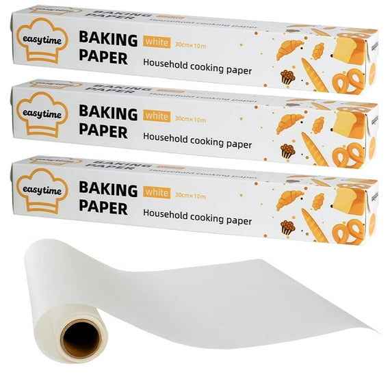 Parchment Paper Roll 12in x 98ft, White Pachment Baking Paper Roll 3 ...