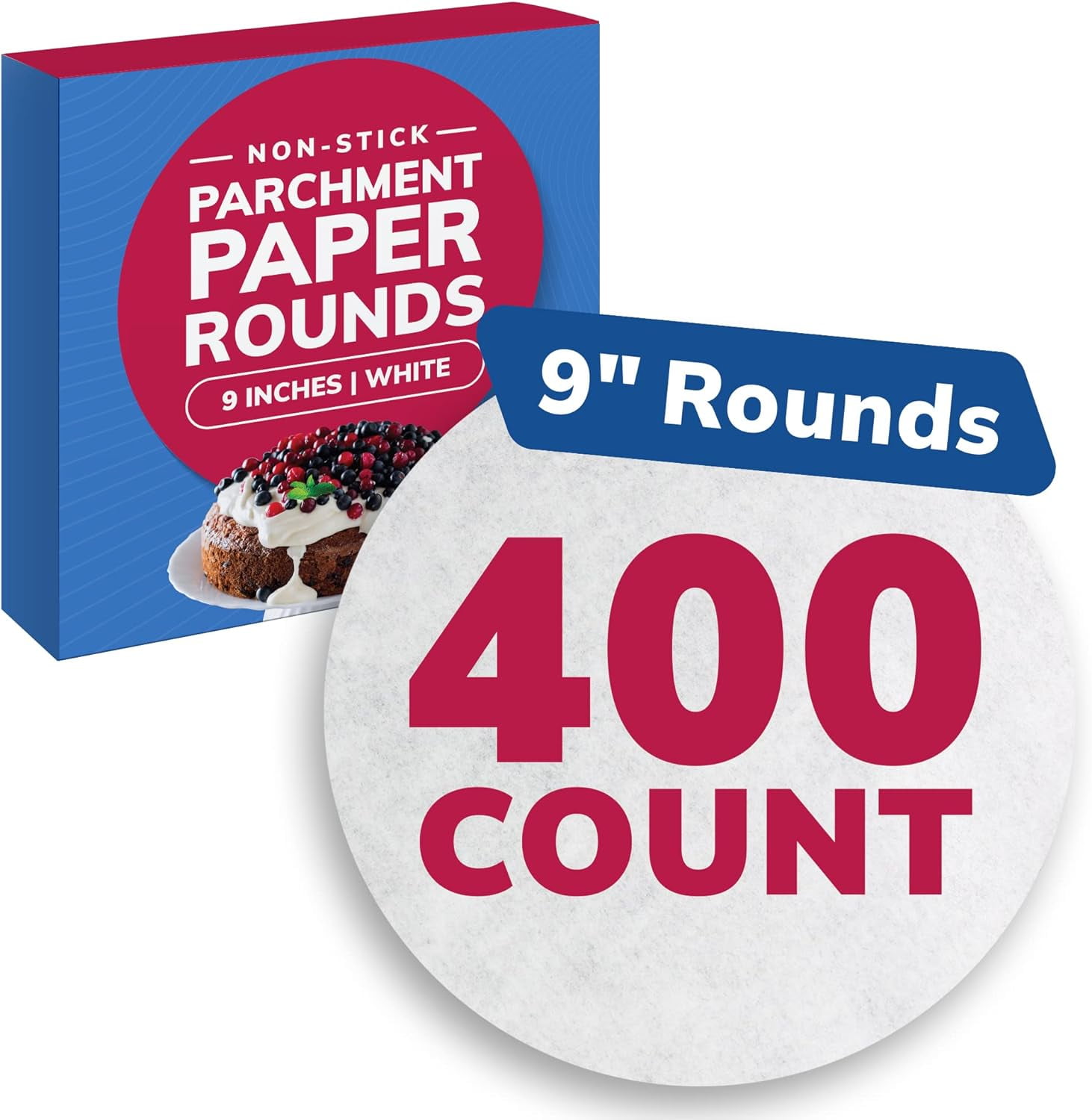 Parchment Paper Rounds, 9 Inch (400 Count), White | Round Sheets for ...