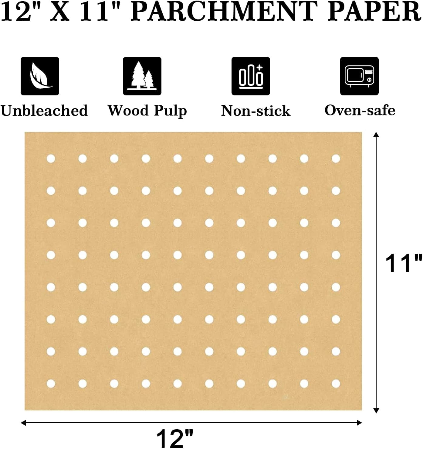 Parchment Paper Sheets 12 x 16 Inch, Precut Unbleached Baking Sheets 50 ...