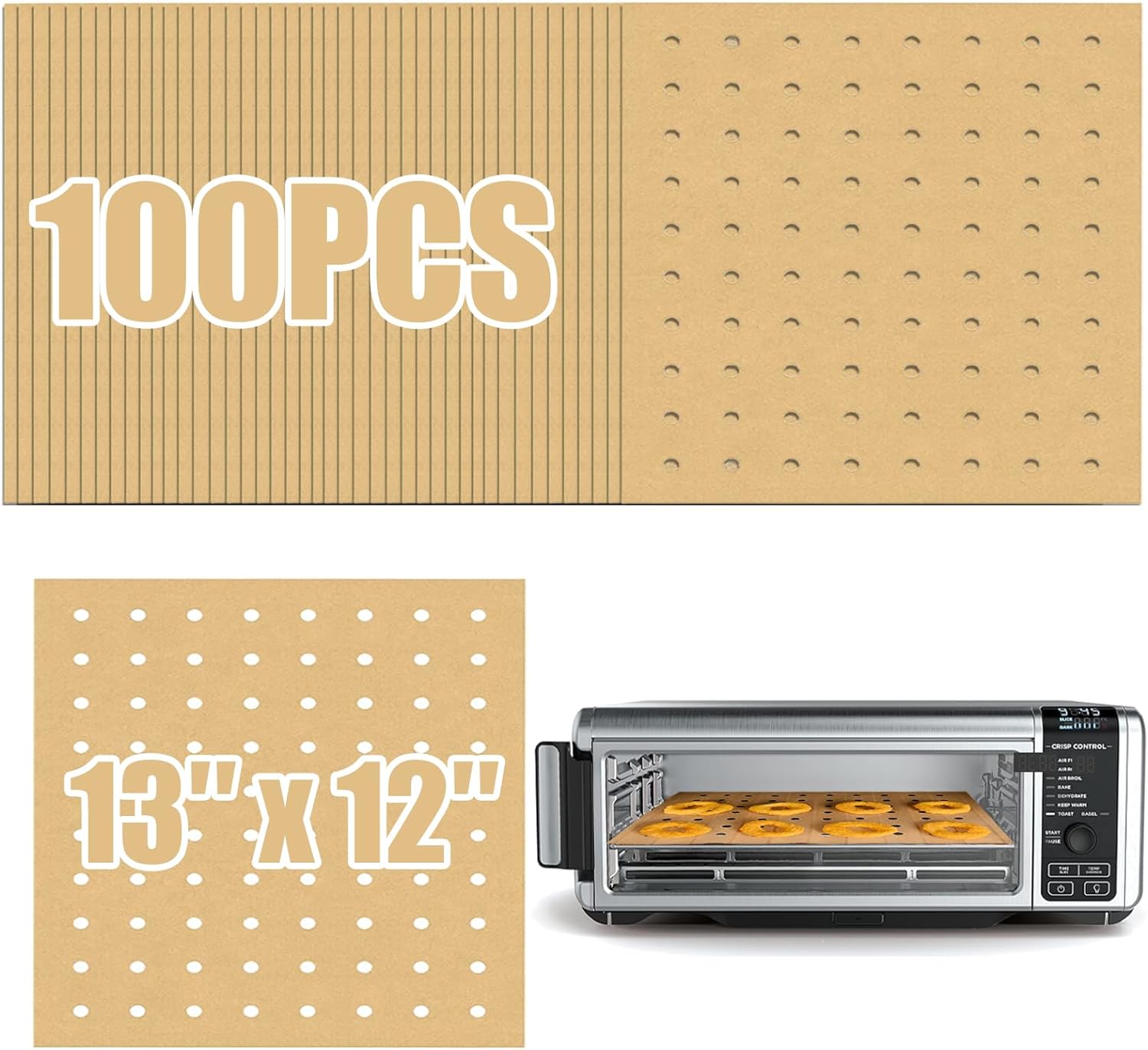 Parchment Paper Sheets 12 x 16 Inch, Precut Unbleached Baking Sheets ...