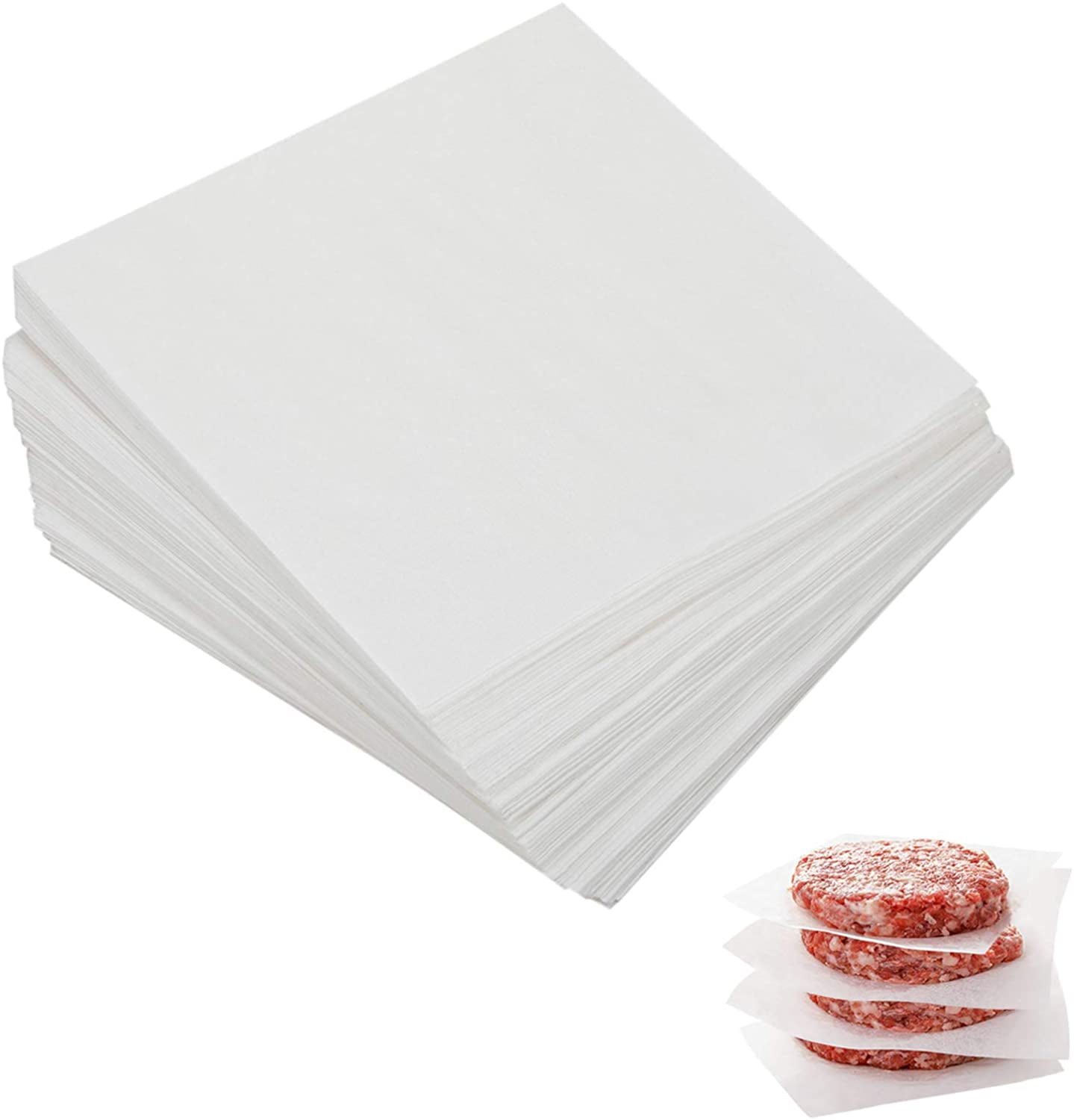 Parchment Paper Squares, 4x4 Inch, Set of 300, Small Hamburger Patty ...