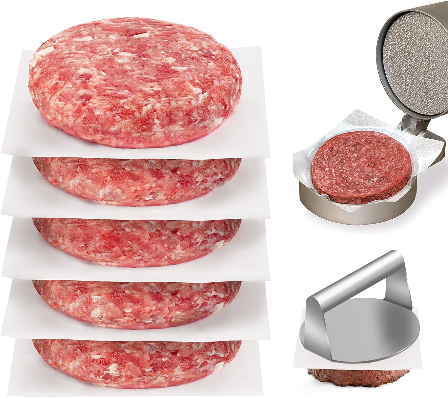 Parchment Paper Squares, Set of 300, 6 x 6 Inch Hamburger Patty Paper ...